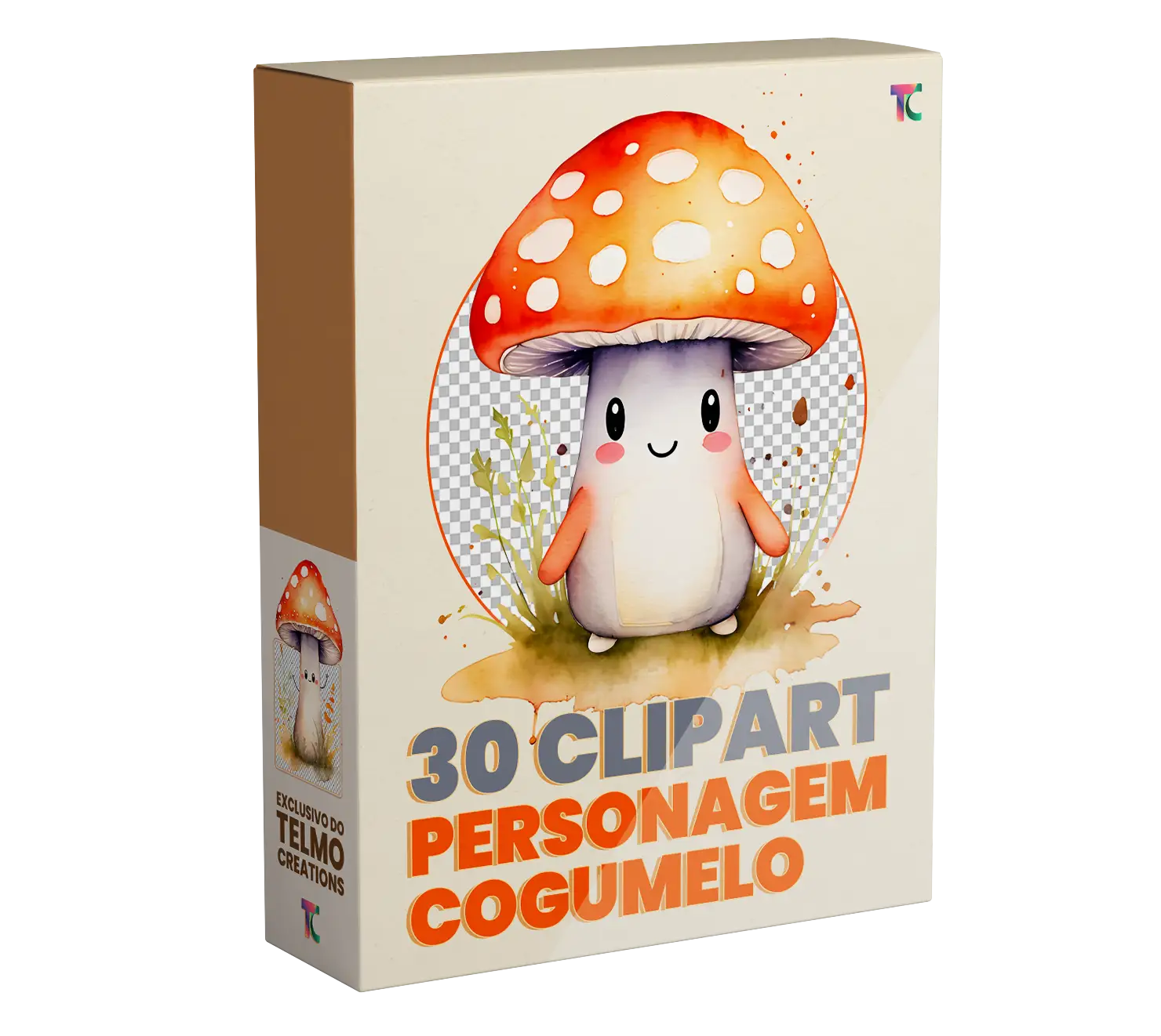 Pacote Com 30 Personagens Cogumelo PNG - TelmoCreations